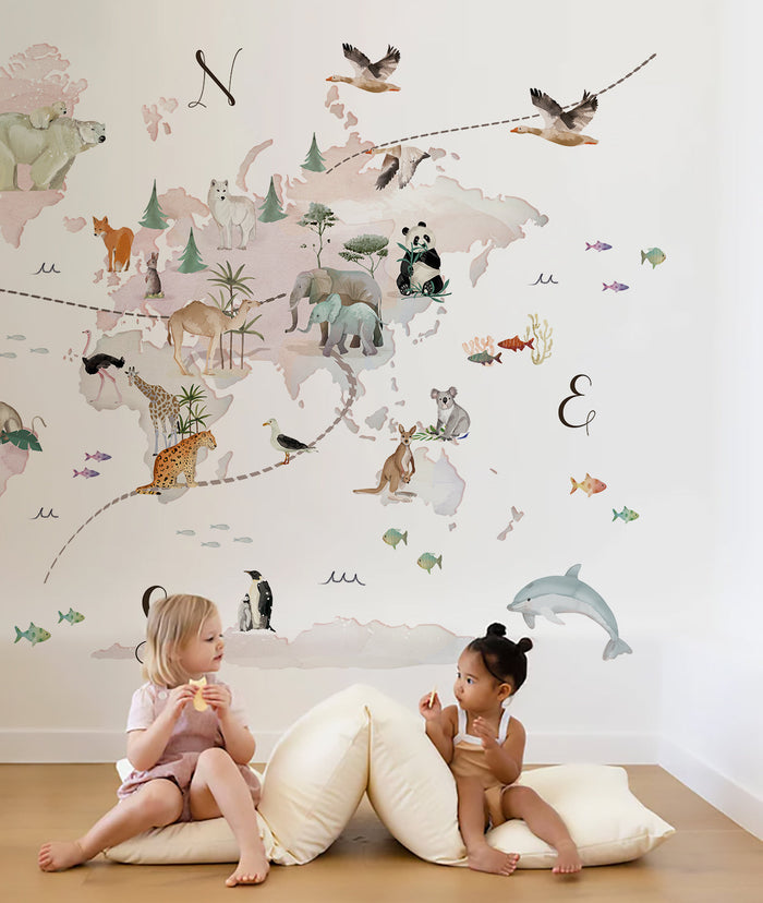 WORLD MAP II Wallpaper Mural